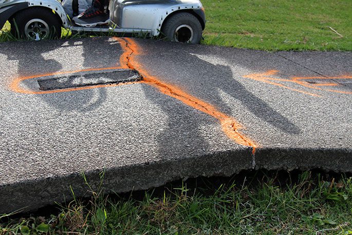 Path buckles under hot sun - Local Matters